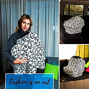 Gufix Infant Car Seat Cover, The Stretchy Nursing Scarf, Car Seat Canopy, Shopping Cart Cover and High Chair Cover That Protects Babies and Breastfeeding Mothers. The 8-in-1 Multiuse Cover for Babies