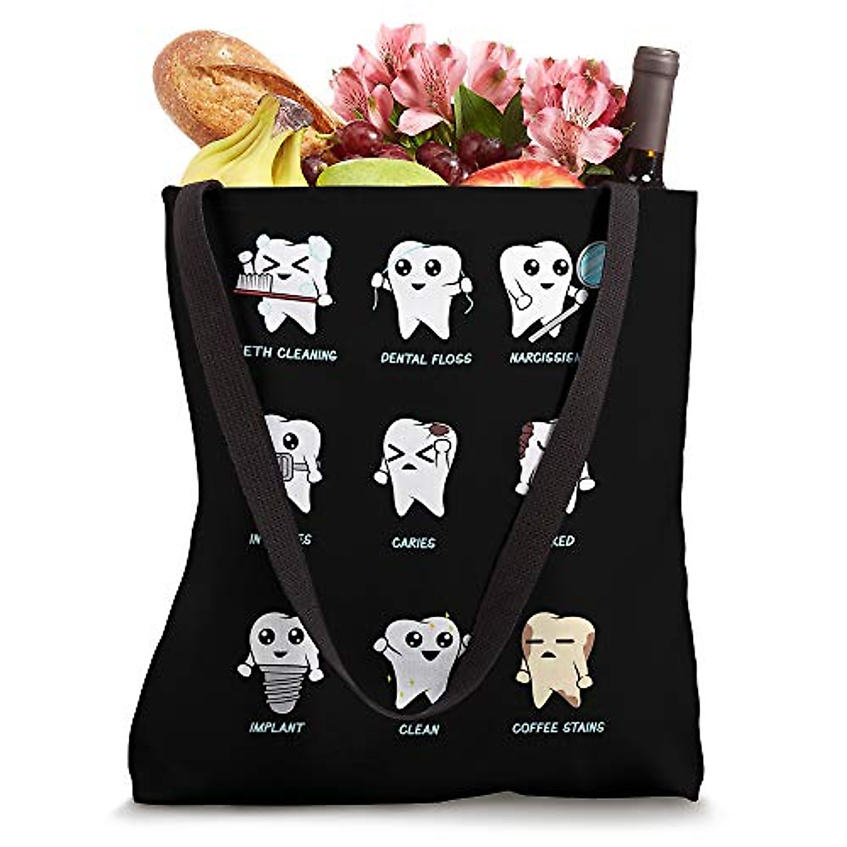 Teeth In Action Gift - Funny Dentist Dental Assistant Tote Bag
