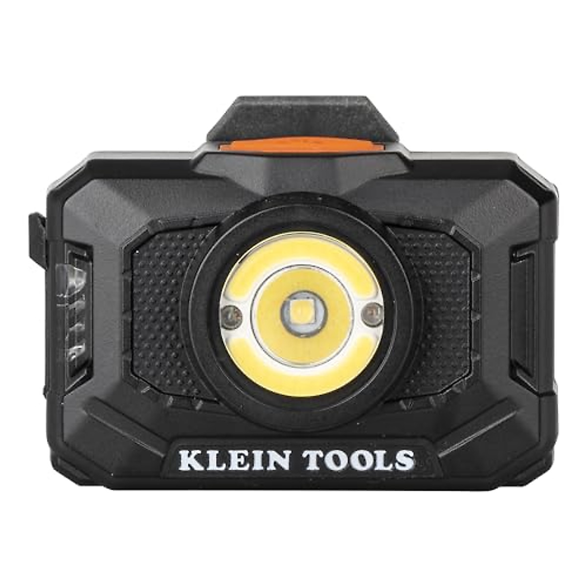Klein Tools 56414 Rechargeable 2-Color LED Headlamp, Fabric Strap, Spotlight, Floodlight, Red LED, 800 Lumens, USB Cable, Camping, Running