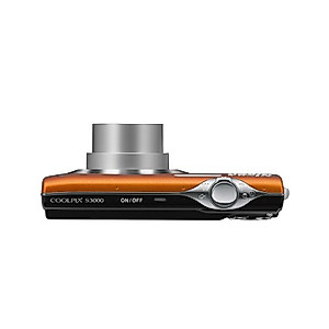 Nikon Coolpix S3000 12 MP Digital Camera with 4x Optical Vibration Reduction (VR) Zoom and 2.7-Inch LCD (Orange)