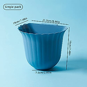 KAYKAI 2 PCS Hanging Trash Can Kitchen Compost Bin,Under Sink Trash Can Wall Mounted Food Waste Bin,Over-Cabinet Garbage Trash Can for Collecting Food Scraps,White&Green