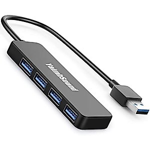 4-Port USB Hub 3.0, T-Sound USB Splitter for Laptop, Ps4 Keyboard and Mouse Adapter for Dell, Asus, HP, MacBook Air, Surface Pro, Acer, Xbox, Flash Drive, Mobile HD, Console, Printer, Camera …