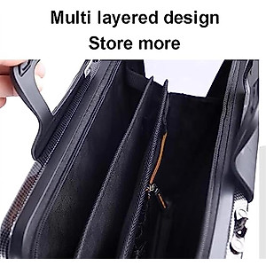 Metal Briefcase Tote Computer Case Bag Business Slim Shoulder Documentation Office Lawyer Briefcase (Color: Silver) (Color : Silver, Size : 13.3in)