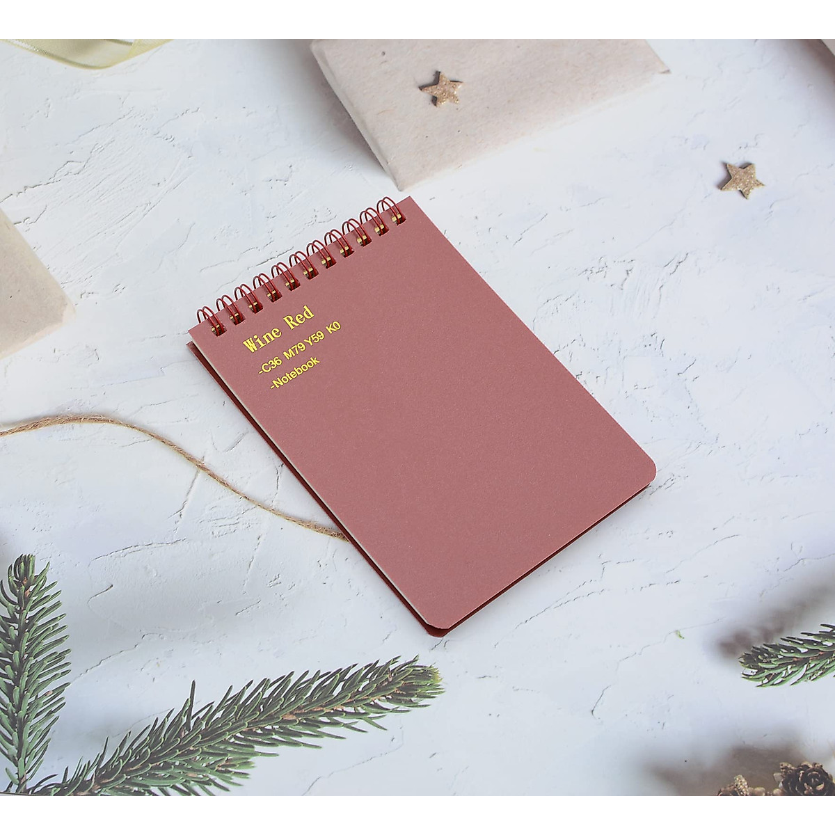 Yansanido Top Bound Spiral Notebook, 8 Pcs 4 Color A6 Size Thick Plastic Hardcover 7mm College Ruled Paper 80 Sheets (160 Pages) Journal for School and Office Supplies (8 Pcs A6)