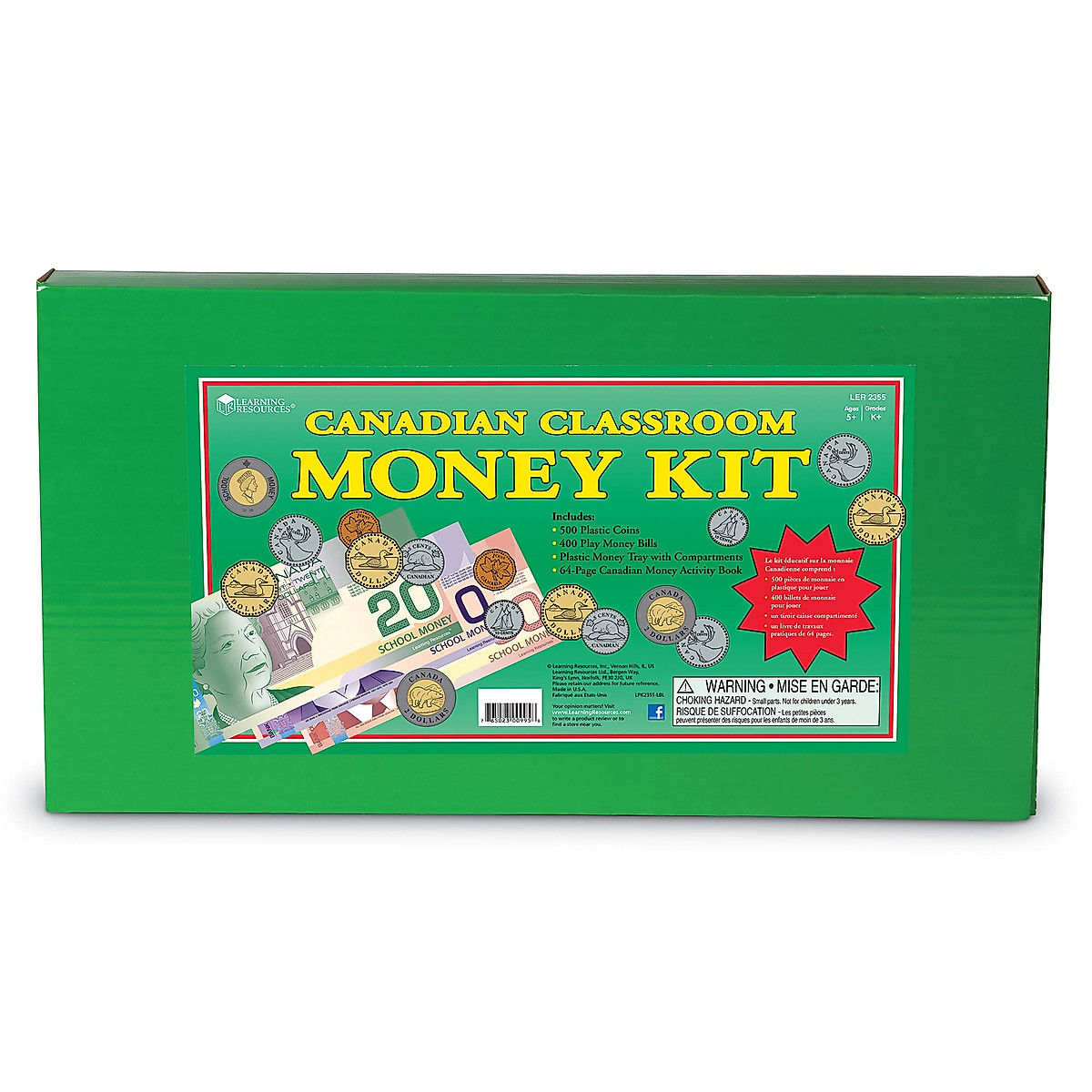 Learning Resources Canadian Classroom Money Kit, Play Money for Kids, Grades K+ | Ages 5+