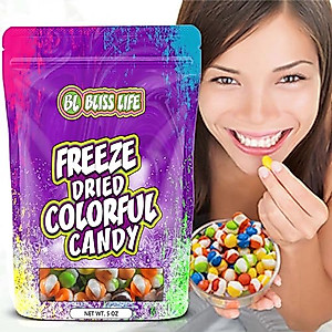 Bliss Life Freeze Dried Colorful Candy - Freeze Dried Candy Variety Pack, ASMR Candy - Sour Dry Freeze Candy with Unique Flavors - A Trendy, Novelty Treat Great for TikTok Challenge (5 oz)