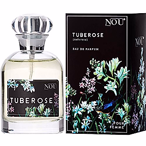 NOU Tuberose Perfume – Floral Perfume Sweet Musky Notes – Natural Perfume for Women Blended with Natural Essential Oils – Fresh Smelling Perfume Tuberose Perfume – 1.7 fl oz EDP
