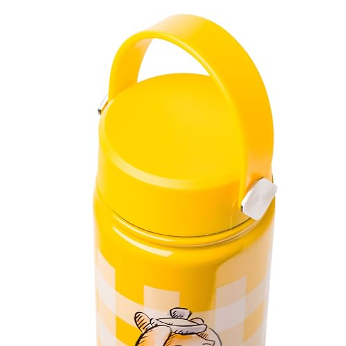 Silver Buffalo Disney Winnie the Pooh Stainless Steel Water Bottle with Swivel Handle Featuring Winnie the Pooh, 20 Ounces