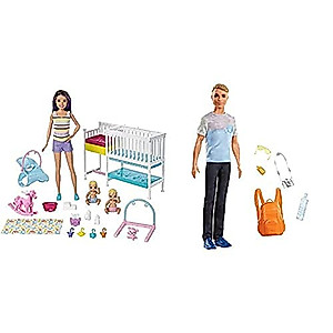 Barbie Mattel Skipper Hora De La Siesta, Regalo para Niñas Y Niños 3 9 Años + Vamos De Viaje, Muñeco Ken Con Accesorios Color/Modelo Surtido