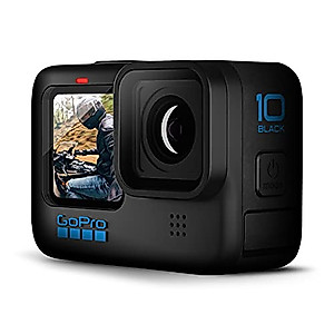 GoPro HERO10 (Hero 10) Black - Waterproof Action Camera with Front LCD and Touch Rear Screens, GP2 Engine, 5K HD Video, 23MP Photos, Live Streaming, 64GB Extreme Pro Card and Extra Battery