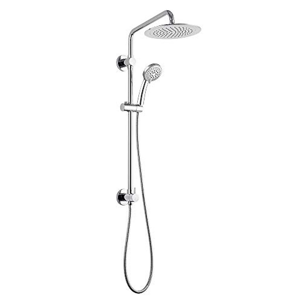 PULSE ShowerSpas 1088-CH SeaBreeze II Shower System with 8" Rain Showerhead, Slide Bar and Multi-Function Hand Shower, Polished Chrome