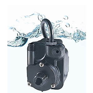 Little Giant 1-EA-42 115 Volt, 1/125 HP, 170 GPH Dual Purpose - Inline or Submersible, Small Epoxy-Encapsulated Pump with 10 ft. Cord, Black, 518087