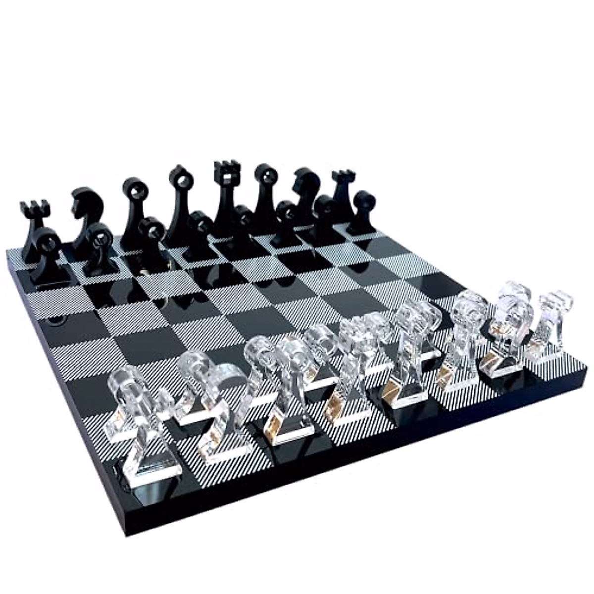 Portable Acrylic Chess Set with Storage - Travel Chess Set with Acrylic Board & Pieces