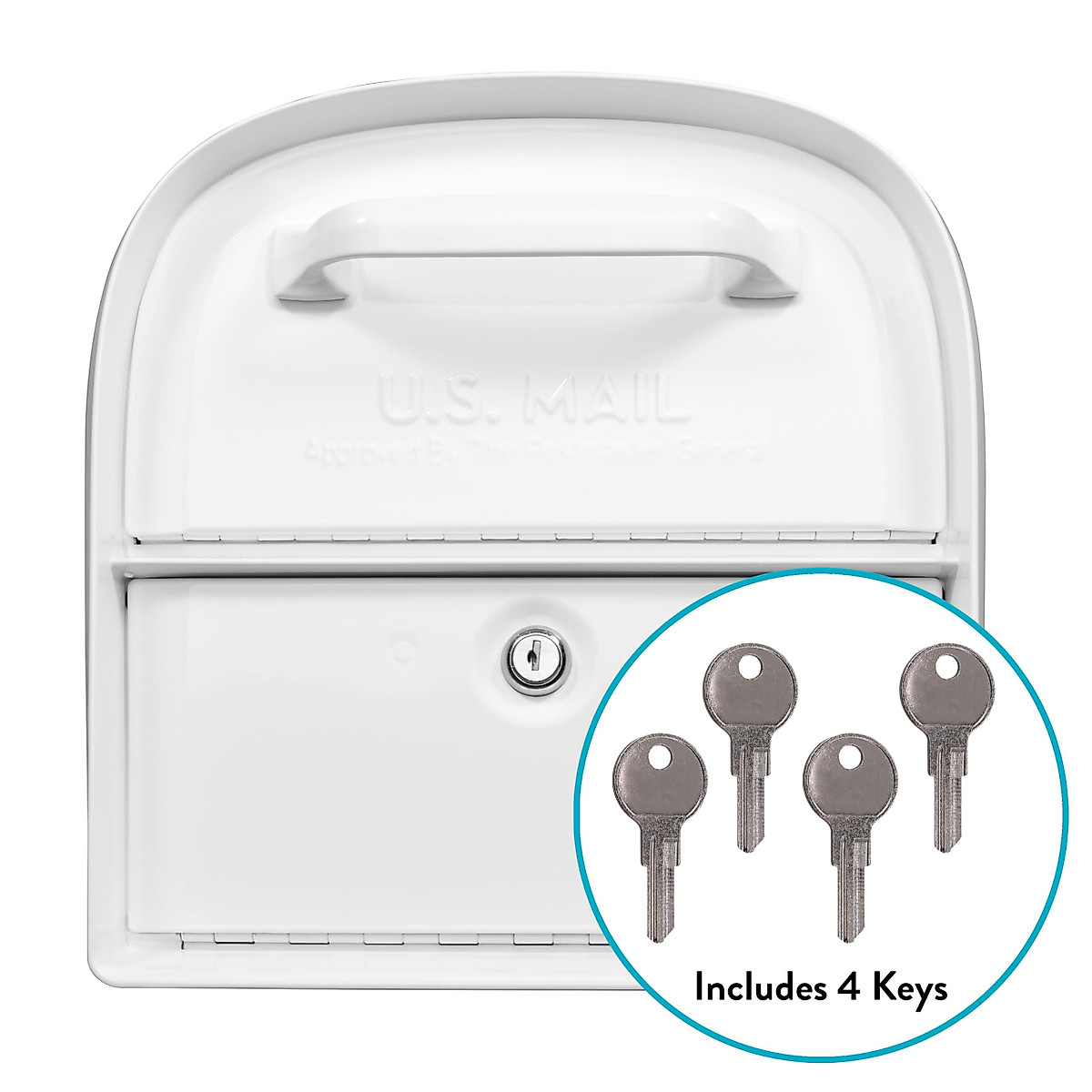 Architectural Mailboxes 6300W-10 Oasis 360 Mailbox, White