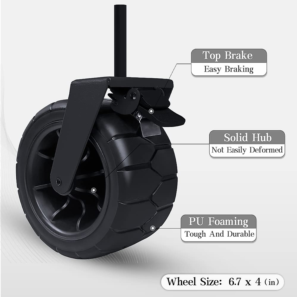 Whitsunday Collasible Wagon Cart, Large Capacity Wagon,Camping Beach Wagon Outdoor Picnic All-Terrain Wheels Heavy Duty Utility Wagon Cart for Grocery Gardening Shopping Fishing Grey