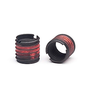 E-Z Lok Externally Threaded Insert, C12L14 Carbon Steel, Meets AISI 12L14, 3/8"-24 Internal Threads, 1/2"-13 External Threads, 0.500" Length, Made in US (Pack of 10)