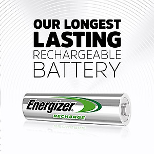 Energizer Rechargeable AA Batteries, Recharge Power Plus Double A Battery Pre-Charged and Rechargeable AA or AAA Battery Charger Set, Includes 8 Pre-Charged AA Batteries Combo Pack