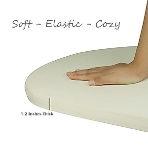 Co Storage Oval Foam Bassinet Mattress Pad with Removable Natural Organic Cotton Cover