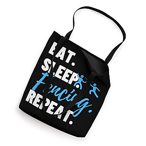 Eat Sleep Fencing Repeat - Fencing Tote Bag