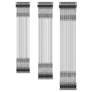 KINBOM 60pcs Fishing Tackle Leaders, Stainless Steel Fishing Leader Line Wire with Swivel Buckles for Saltwater & Freshwater Connecting Fishing Tackle Lure or Hook (Black)