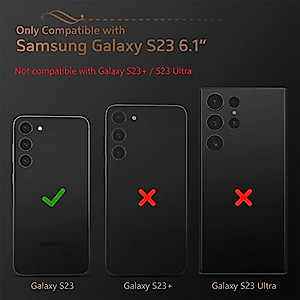 LOHASIC for Galaxy S23 Case, Luxury Leather Classic Scratch Resistant Full Body Protective Cases for Men Women Compatible with Samsung Galaxy S23 6.1 inch Display 2023 New - Brown