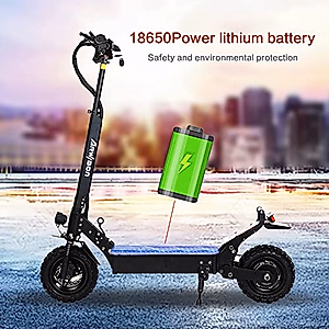 Recherclie Snow Electric Kick Scooter for Adults - 2500W Motor, Up to 30 MPH & 37 Miles, 48V/16AH, 11'' Heavy Duty Vacuum Off-Road Tire, Hydraulic disc Braking, Adult Electric Scooter Without Seat