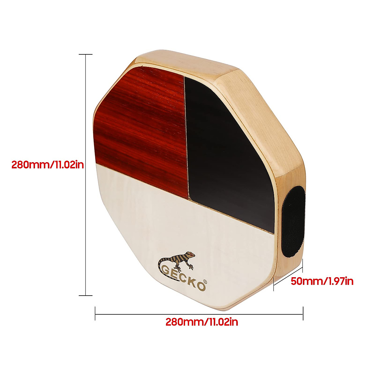 Btuty Cajon Hand Drum Cajon Drum Percussion Instrument with Carrying Bag Portable for Travel Camping
