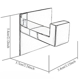 Biutimarden Chrome 304 Stainless Steel Towel Hook Hanger for Bathroom Single Towel Robe Hook Coat Hanger Self-Adhesive