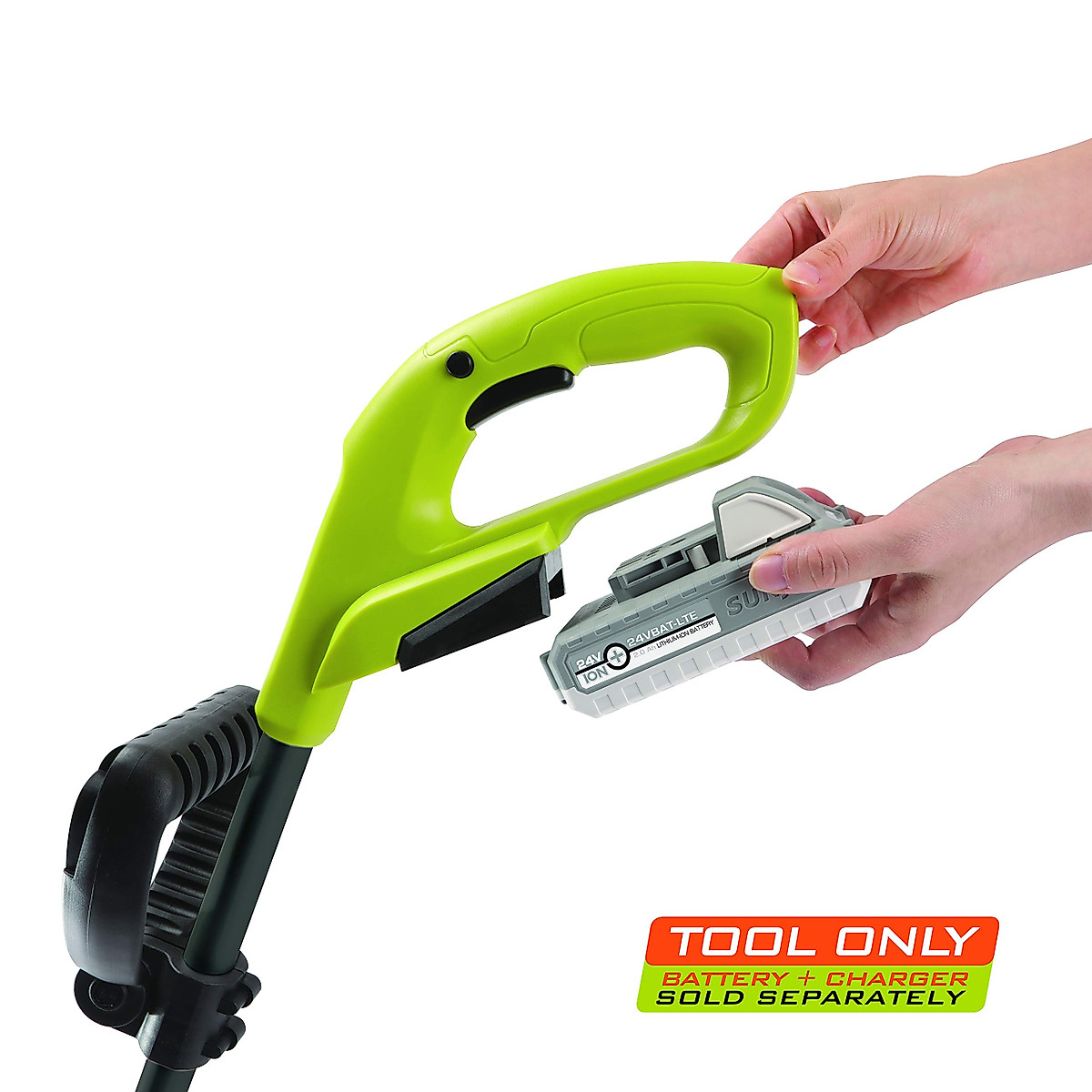 Sun Joe 24V-GT10-CT 24-Volt IONMAX 10-inch Cordless Lightweight Stringless Grass Trimmer, Tool Only