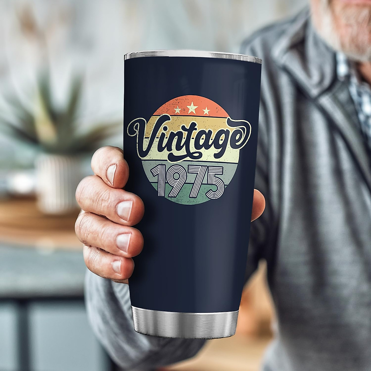 FROOBLEQUIRK 50 Years Old 1975 20 Oz Tumbler – 50th Birthday Gift for Men, Women, Mom, Dad, Wife, Husband, Grandpa, or Grandma, Funny 50-Year-Old Gift & Birthday Decoration