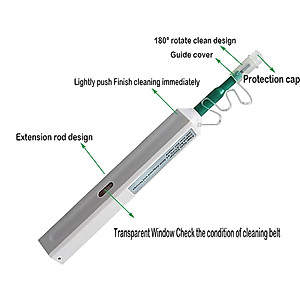 Fiber Optic Connector Cleaning Pen,2PCS Fiber Optic Cleaner Pen for 2.5mm Ferrules SC,FC,ST,SC/APC and FC/APC,800+ Clean Times