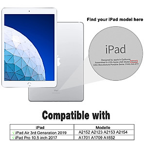 BRAECN for iPad Air 3 10.5 Case 2019,iPad Pro 10.5 Case 2017- Heavy Duty Shockproof Case Cover with Pencil Holder,Rotating Stand/Hand Strap,Carrying Shoulder Strap Fit iPad Air 3rd Gen Case 10.5-Black