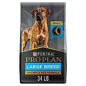 Purina Pro Plan High Protein, Digestive Health Large Breed Dry Dog Food, Chicken and Rice Formula - 34 lb. Bag