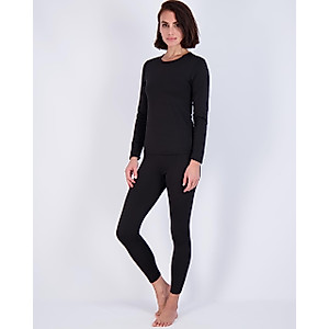 2 Pack: Womens Thermal Underwear Set Thermal Underwear for Women Fleece Lined Legging Long Johns Skiing Warm Apparel - Set 7, M