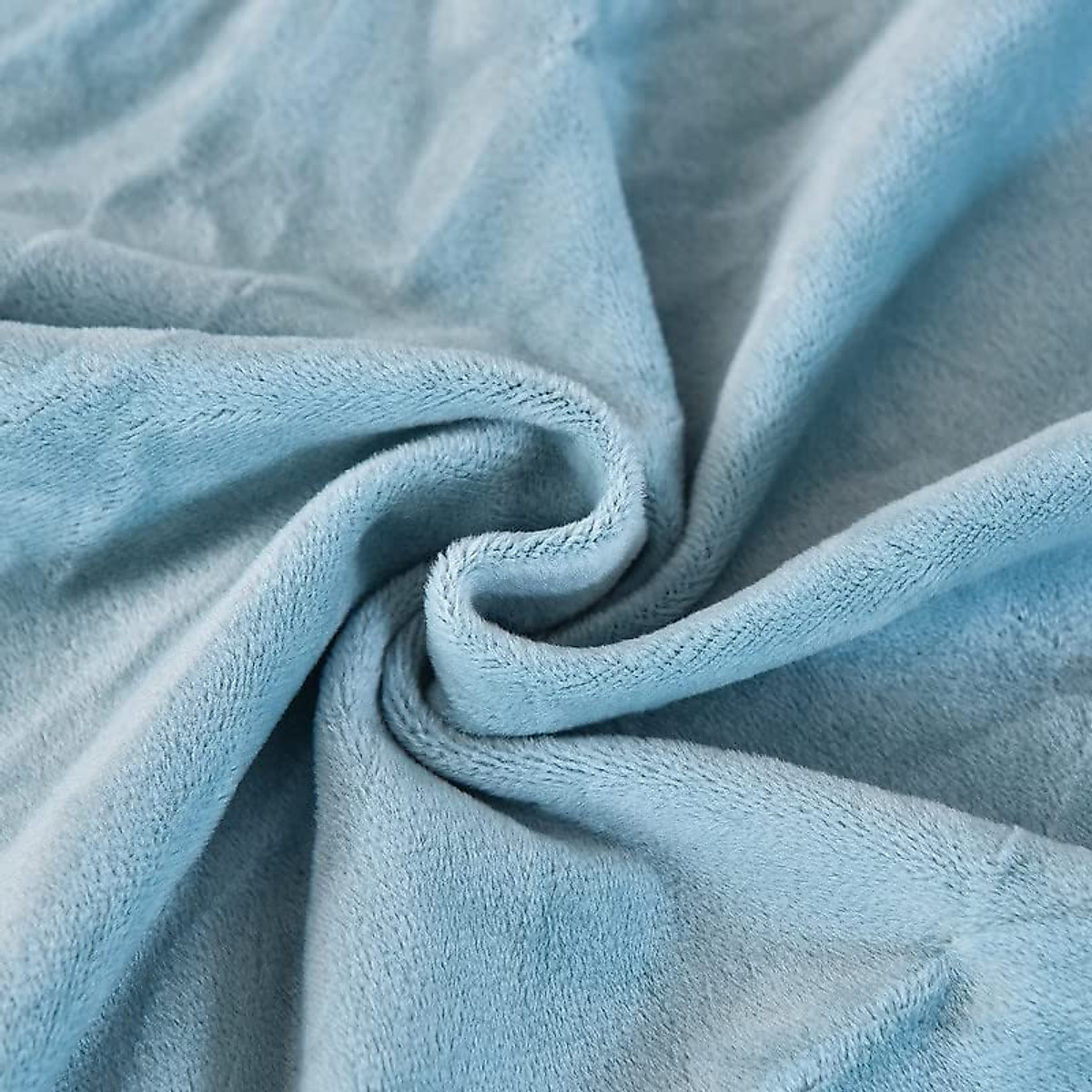 Velvet Sofa Slipover for L/U Shape Sofa Cover, Stretch 1 2 3 4 Seat Sectional Couch Cover Soft Non Slip Furniture Protector for Kids Pets Dogs (Light Blue,4seat/235-300cm/92-118in)