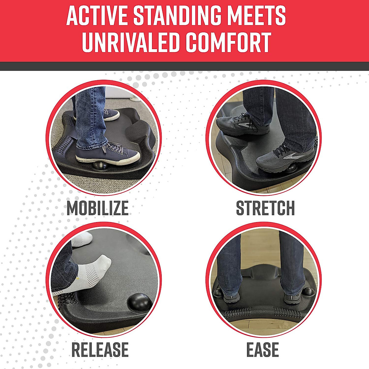 Ideal Anti Fatigue Standing Mat | Cushion mat, Soft Floor, Standing Desk Energetic Topographic Non-Flat Ergonomic mat for Home or Office