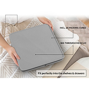 Chez Pao 6-Shelf Hanging Closet Organizer with 3 Drawers & 3 Shelves - Closet Organizers and Storage - Closet Organization - Incl. 2 Packing Cubes