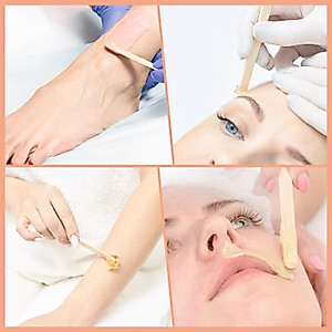 Maitys Hair Removal Kit: 250 Pieces Muslin Waxing Strips and Sticks for Body and Facial Hair Women Men