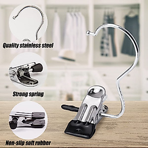 30Pcs Boot Hangers for Closet, FHDUSRYO Hanging Clips Clothes Pins, Portable Laundry Hooks with Clips, Hanger Clips Boot Hanging Hold Clip, Multifunctional Hangers Single Clips for Travel Pants Hats