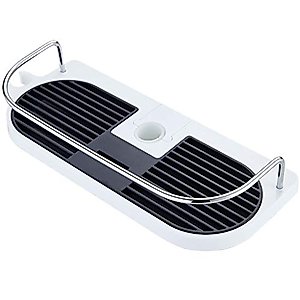 JAHH Shower Shelf Caddy for Shower Rail - Bathroom Rack Organizer Holder for Shampoo