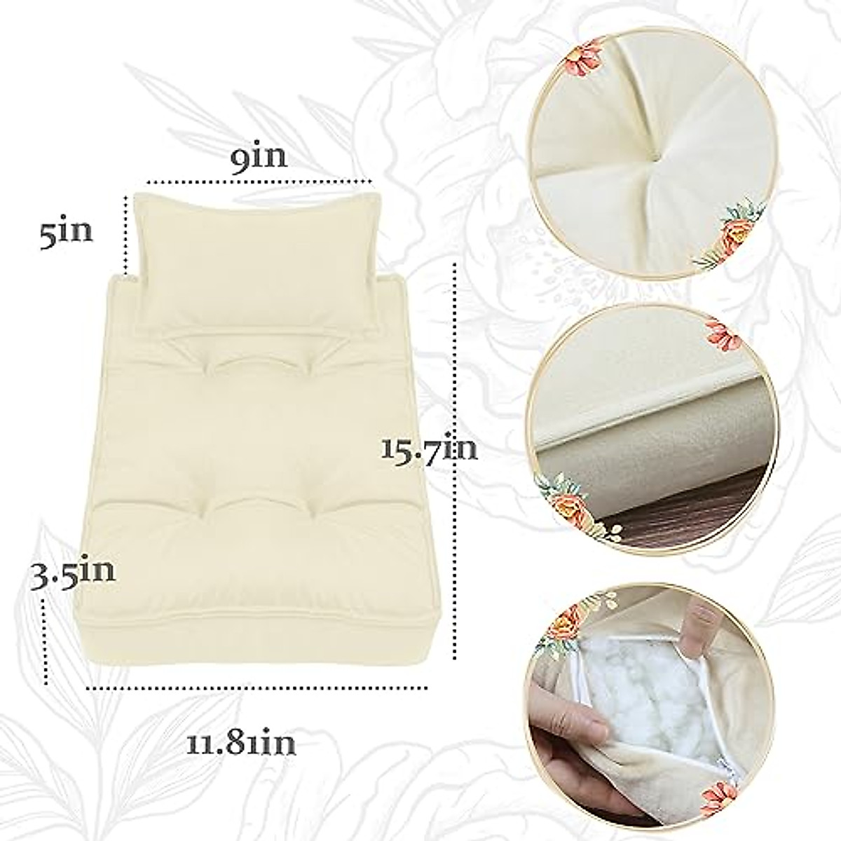 KHC-KHF Newborn Photography Mattress Props Baby Photograph Pillow Photography Accessories Baby Photoshoot Props Bed Mattress Photography Bed Mat