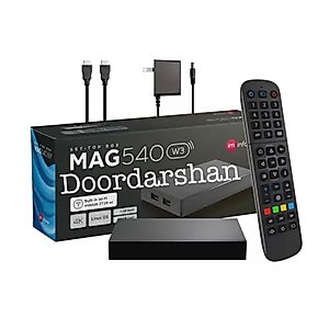 Newest 2022 Doordarshan Mag 540W3 4K, Built-in Dual Band 2.4G/5G WiFi, HDMI Cable (Much Faster Than Old Mag 324w2, 424W3, 524w3 and 522w3) Black