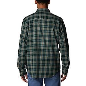 Columbia Men's Vapor Ridge III Long Sleeve Shirt, Spruce Balanced Tartan, X-Large