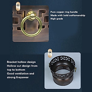 Chafing Dishes Single Thickened Copper Hot Pot Pure Copper Small Hot Pot Self-Service Environmentally Friendly Oil Meal Sharing Hot Boiler Home Commercial