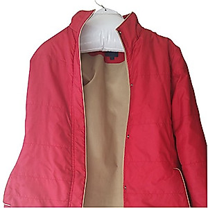 Coralpearl Inflatable Hanger Travel X 2, White Round Shoulder, Portable Folding Clothes Drying Rack in Metal Hook,Space Saving Coat Storage Set Non Slip Foldable for Home Car Camping Indoor Outdoor