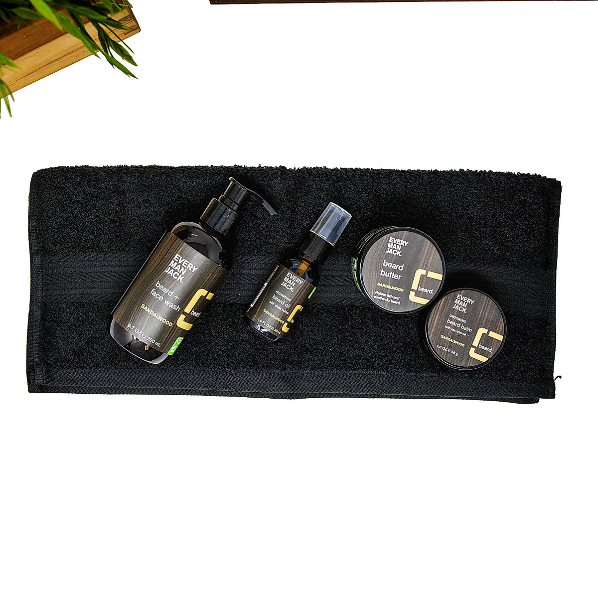 Every Man Jack Beard Balm - Subtle Sandalwood Fragrance - Moisturizes, Protects, and Strengthens Your Beard - Naturally Derived with Tea Tree Oil, Shea Butter, and Jojoba - 2.0 - Fluid Ounces