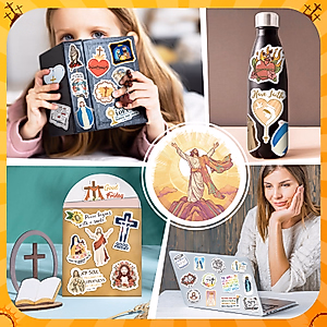 WAKEMOODEI Catholic Stickers 400PCS Religious Stickers for Kids, Bible Verse Stickers for Journaling Women Catholic Jesus Stickers for Water Bottles Laptop Catholic Gifts