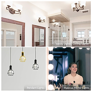 Simba Lighting LED Vanity Globe G25 (G80) Light Bulb for Bathroom, Makeup Mirror | Decorative White Frosted Cover, 8W, 60W Equivalent, 120V, Standard E26 Medium Base, Daylight 5000K, Pack of 3