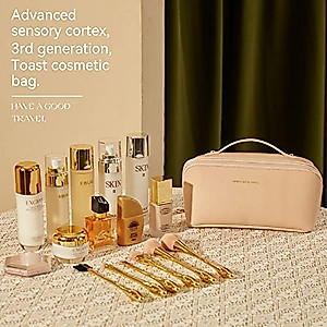 Dr.Cheese Makeup Bag Large Capacity,Waterproof Travel Cosmetic Bag for Women,Portable Travel Makeup Bag,Large Cosmetic Organizer for Women Girls,Toiletry Bag,With Increase Capacity Mesh Bag