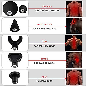 9pcs Jigsaw Massage Adapter Bits Attachment Tips Percussion Massager Ball Heads for Muscle Relaxation